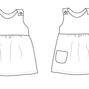 Girl's Pinafore Dress Pattern, Apron Dress Pattern, Baby Dress Sewing ...