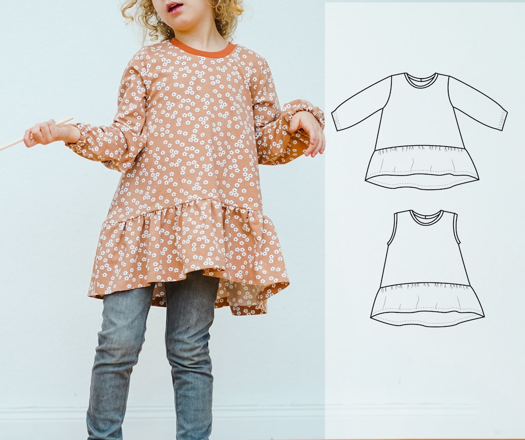 High Low Tunic Sewing Pattern for Children, Newborn to 12 Years, Girl's ...