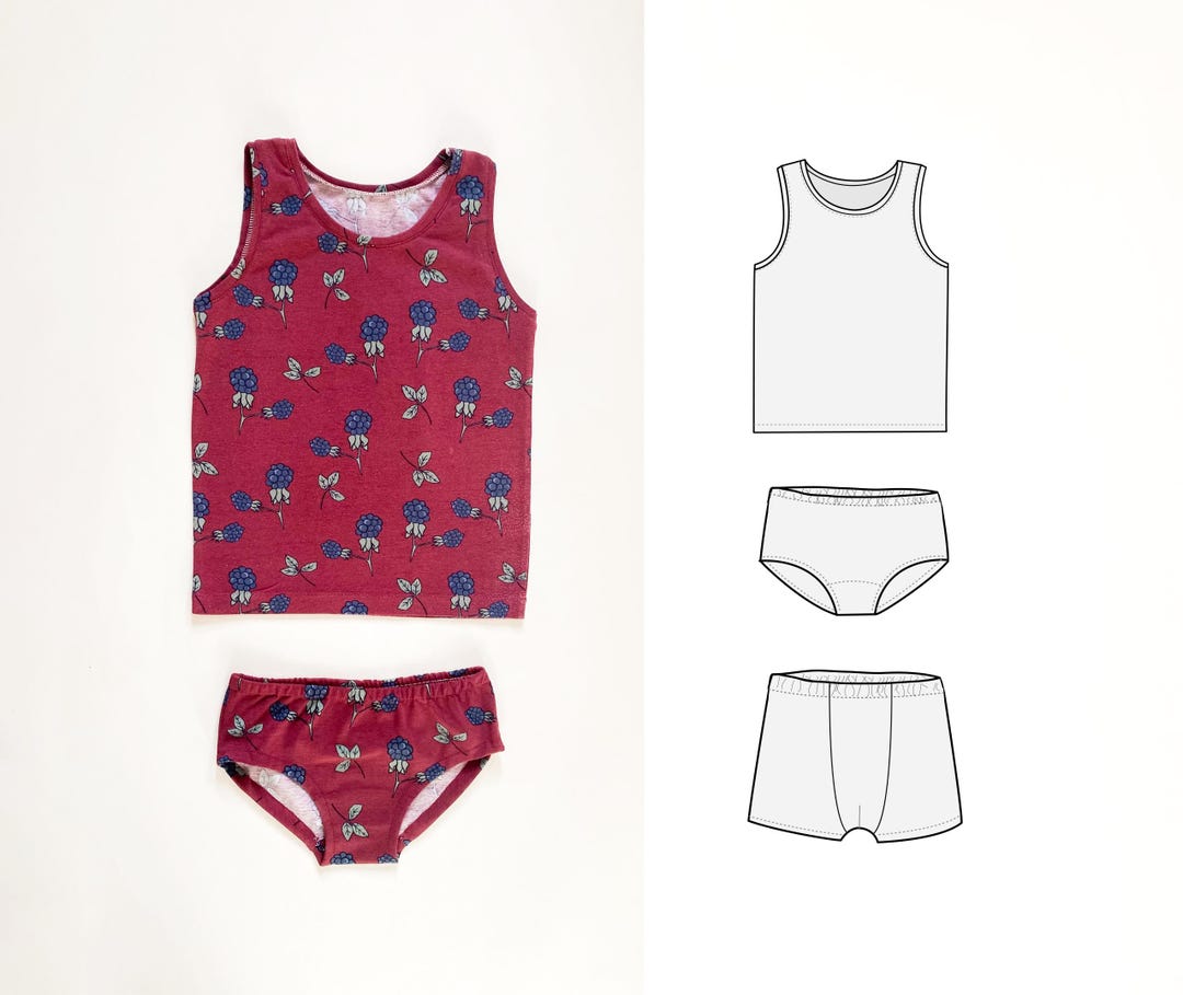 Children's Underwear Set Sewing Pattern - Etsy