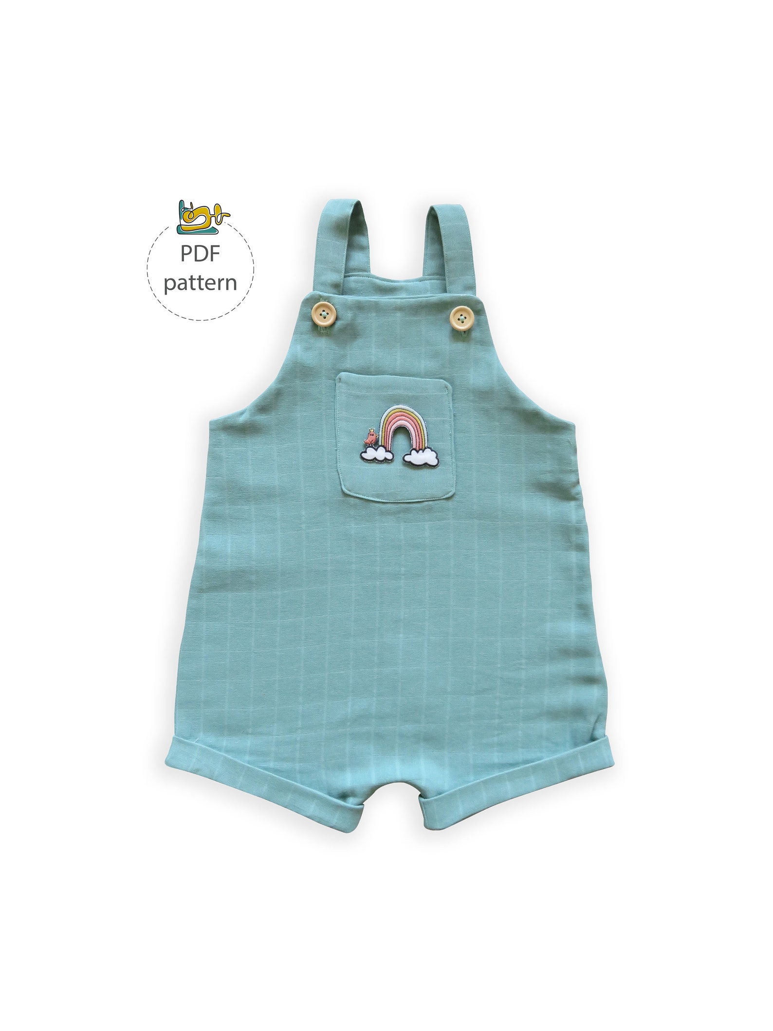 Short Overall Sewing Pattern, Summer Romper Pattern, Woven Overall ...