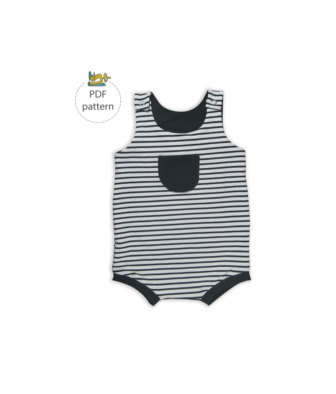 Romper Sewing Pattern, Short Romper Pattern, Baby Boy Girl Pattern ...