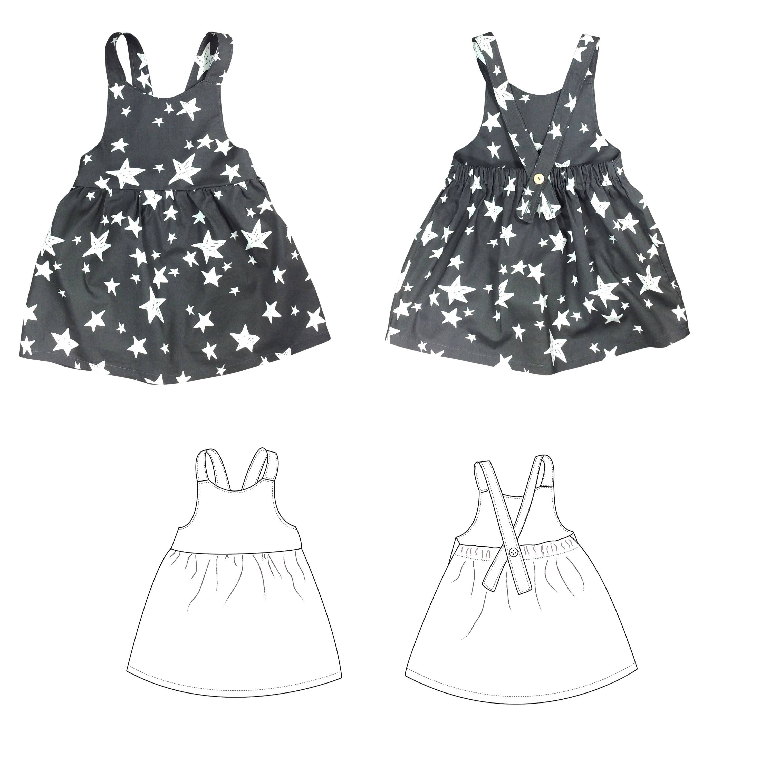 Baby Pinafore Dress Pattern Apron Dress Sewing Patterns Pdf - Etsy