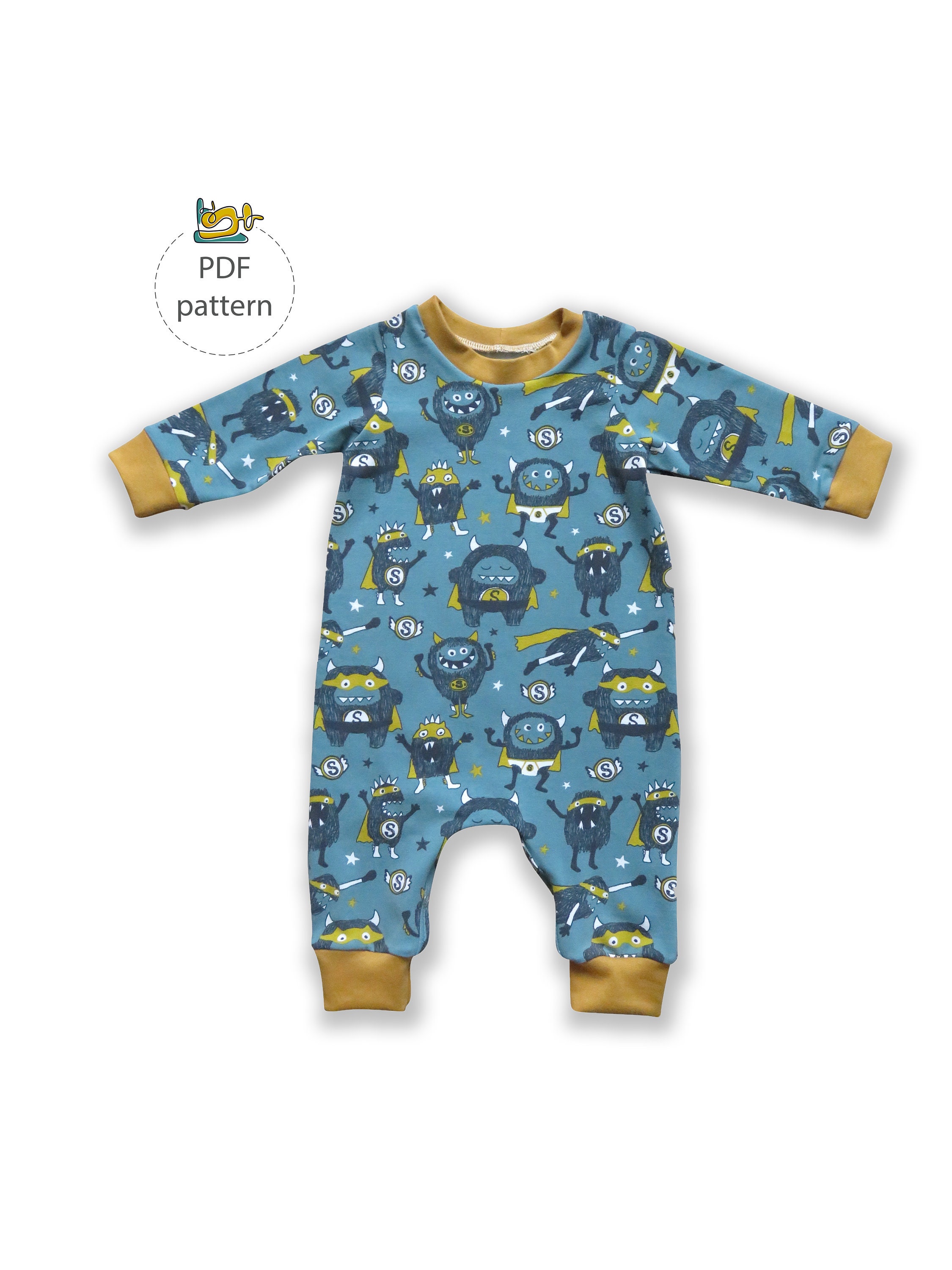 Baby Overall Sewing Pattern, Jumpsuit for Kids Digital Pattern - Etsy