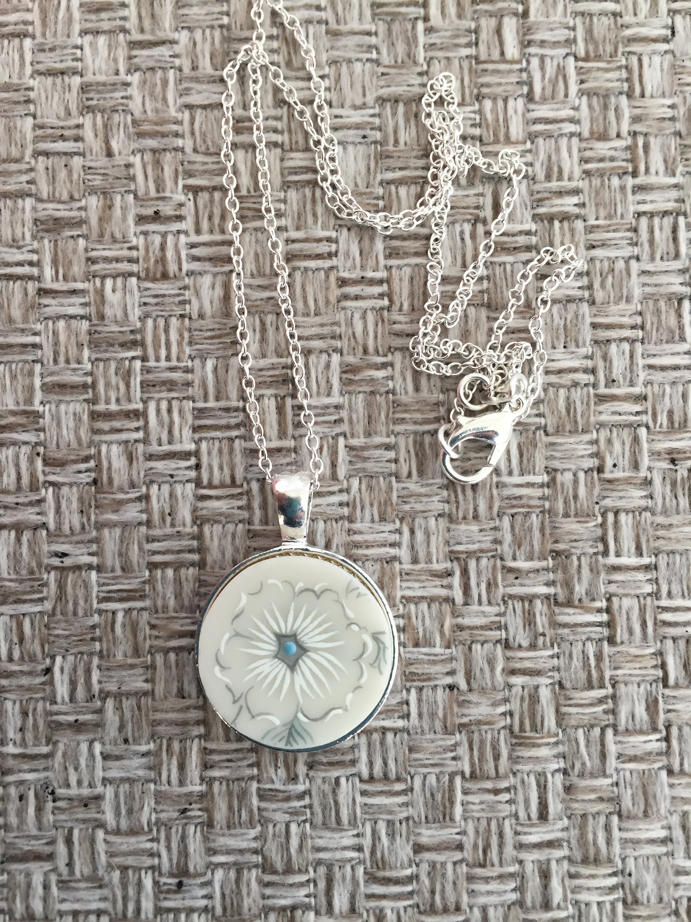 Lenox Windsong Broken China Necklace, Broken China Jewelry - Etsy