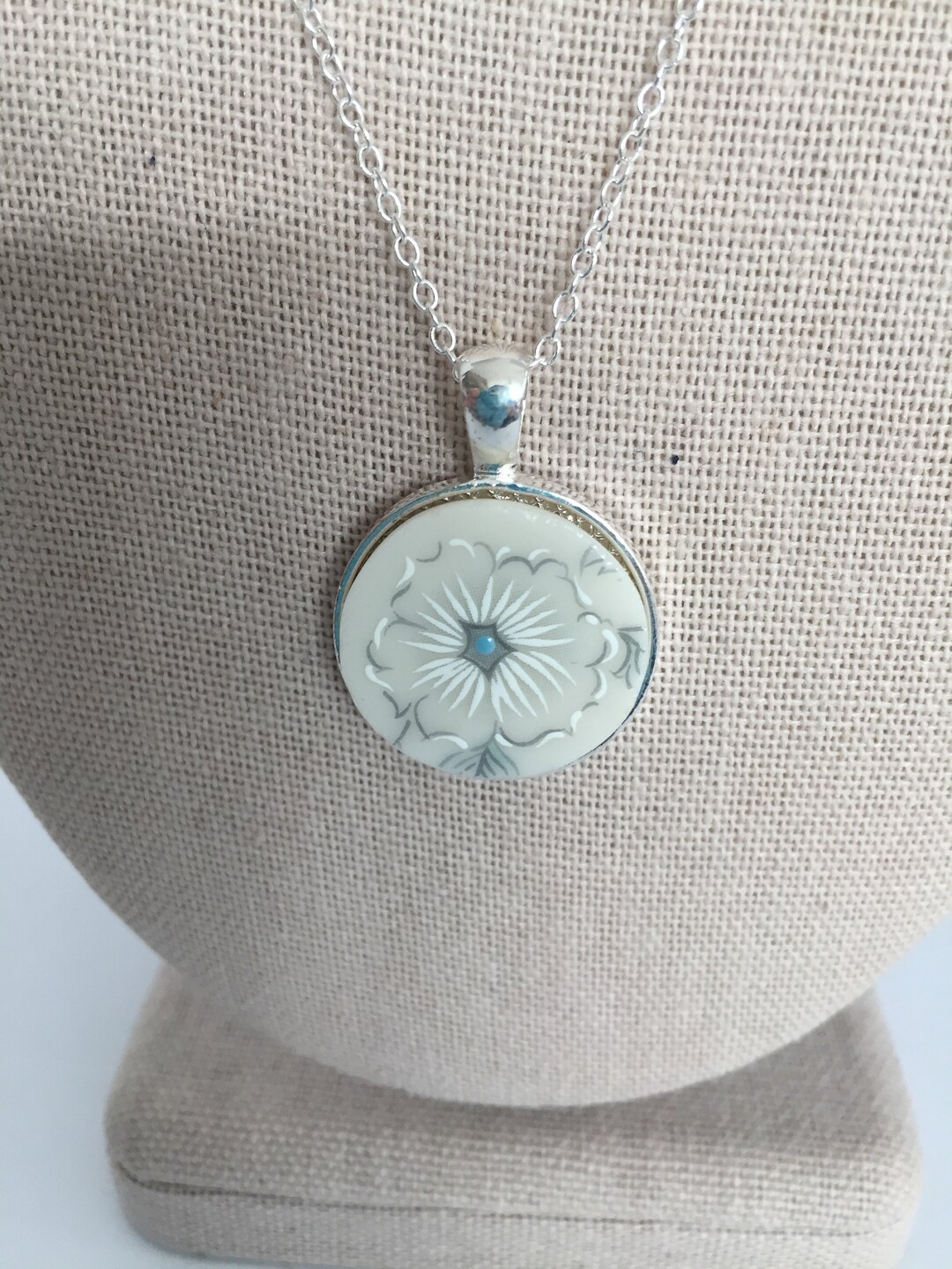 Lenox Windsong Broken China Necklace, Broken China Jewelry - Etsy