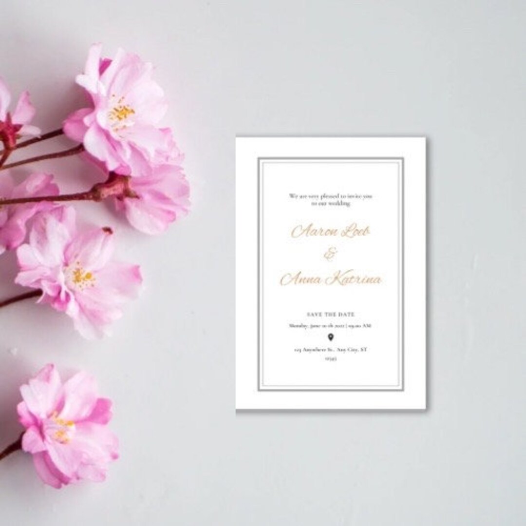 Minimalist Wedding Invitation - Etsy
