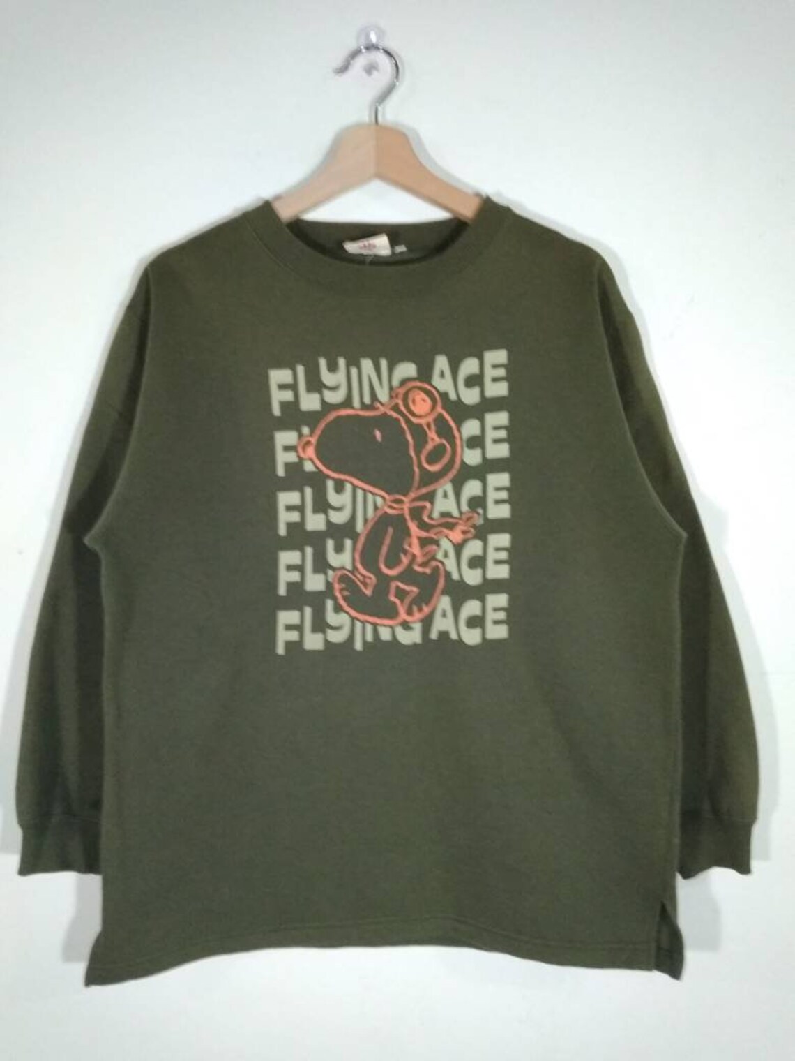 Peanuts Snoopy Green Vintage Sweatshirt / Sweater / Jumper Size M - Etsy