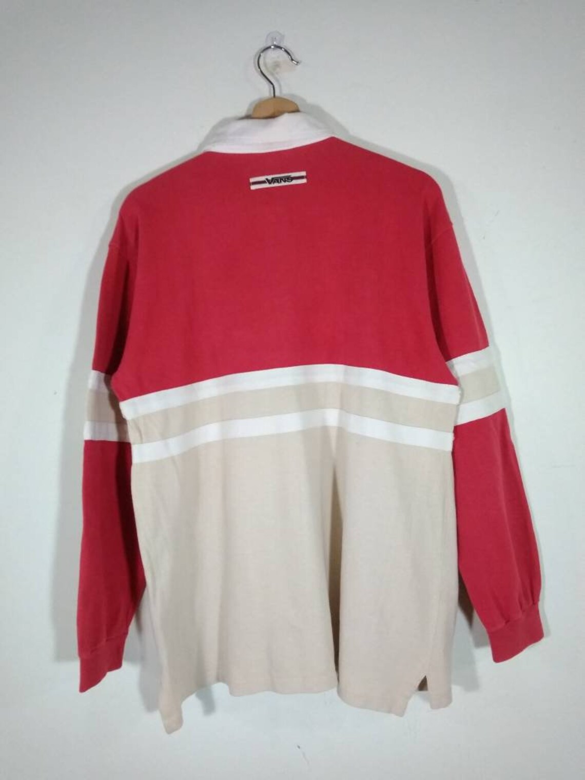 Vans Skateboard Button Red Shirt Rugby Sweatshirt Sweater - Etsy