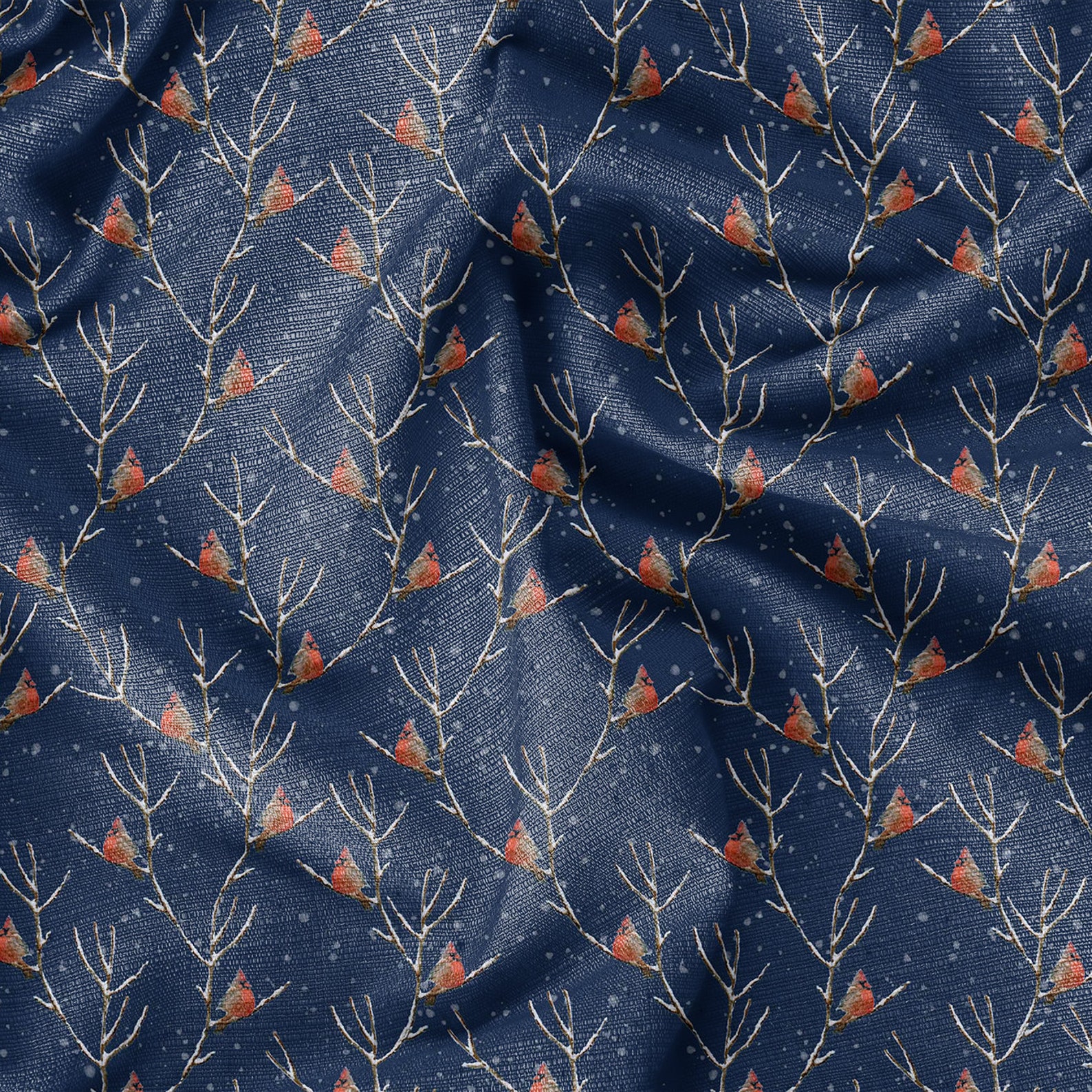 Red Cardinal Bird Fabric by the YARD, Bird Lover Quality Fabric ...