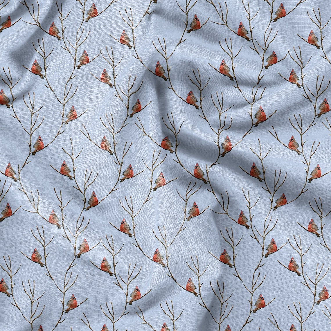 Red Cardinal Bird Fabric by the YARD Bird Lover Quality - Etsy
