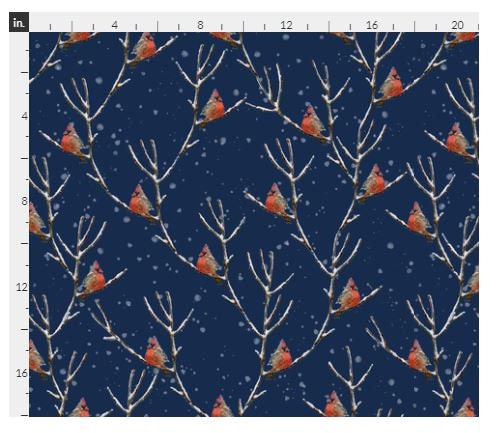 Red Cardinal Bird Fabric by the YARD, Bird Lover Quality Fabric ...