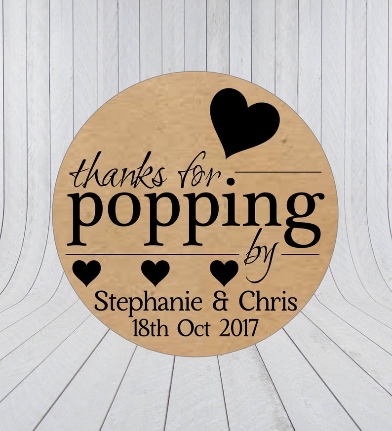 12 X Thanks for Popping by Stickers Thanks for Popping by - Etsy