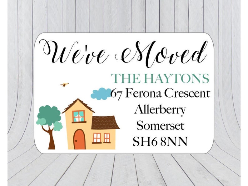 36 X We've Moved Return Address Labels, Moving Announcement Stickers ...