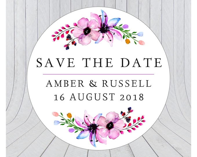 24 X Save the Date Stickers Engagement Stickers Save the - Etsy