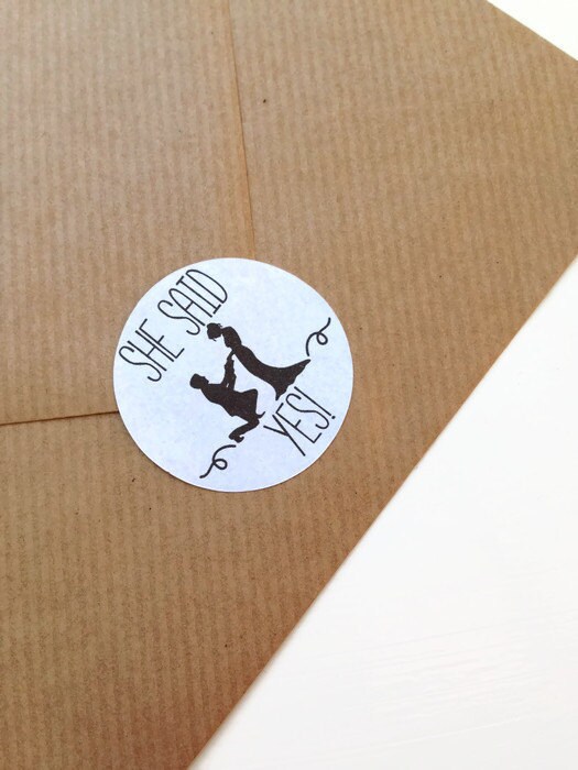 24 X She Said Yes Stickers Engagement Stickers Save the Date | Etsy