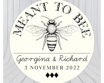 Meant to Bee Labels Meant to Bee Favor Stickers Wedding | Etsy
