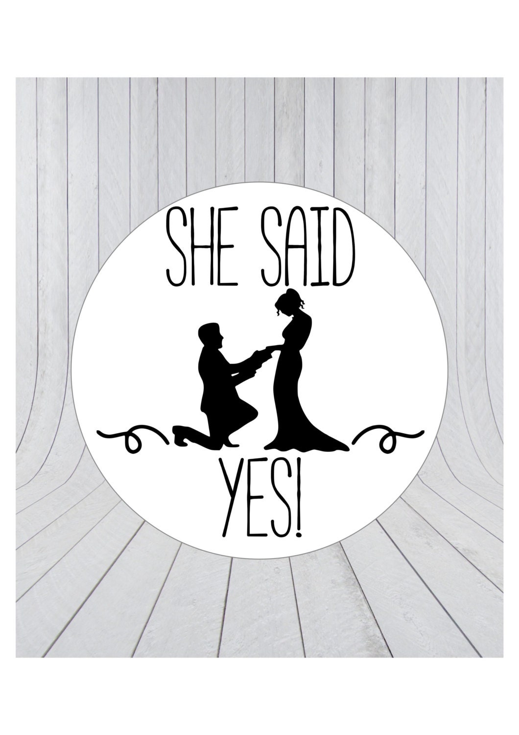 24 X She Said Yes Stickers Engagement Stickers Save the Date | Etsy