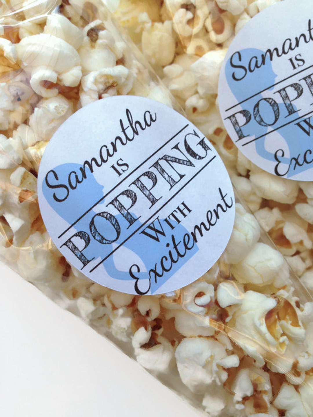 Popping With Excitement, Baby Shower Favour Stickers, About to Pop ...