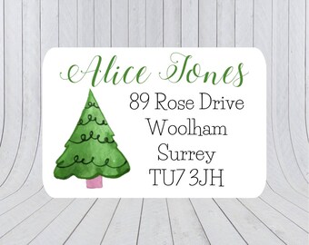 Personalized Return Address Label Christmas Address Labels - Etsy