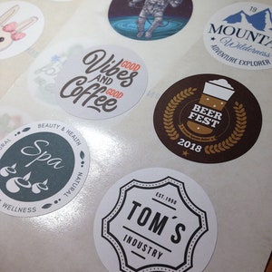 Logo Stickers, Custom Design Stickers, Personalised Labels, Custom ...