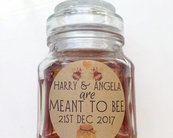 Meant to Bee Labels Meant to Bee Favor Stickers Wedding | Etsy