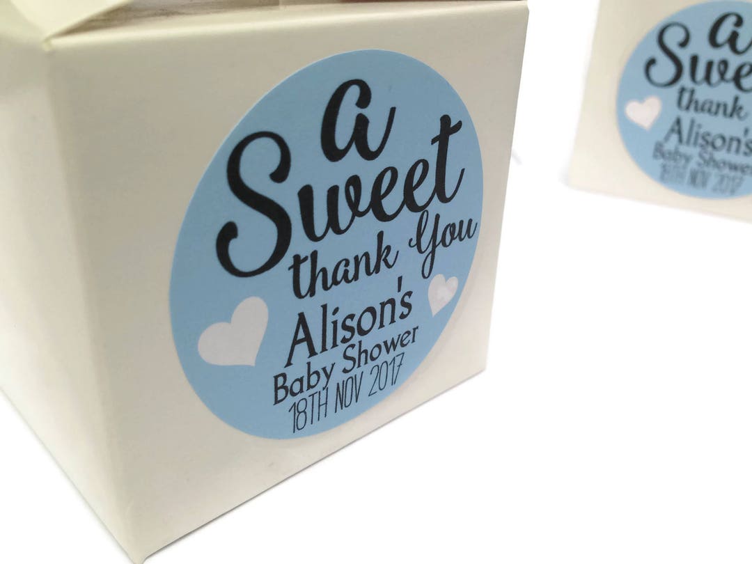 Baby Shower Stickers, Baby Shower Favour Stickers, A Sweet Thank You ...