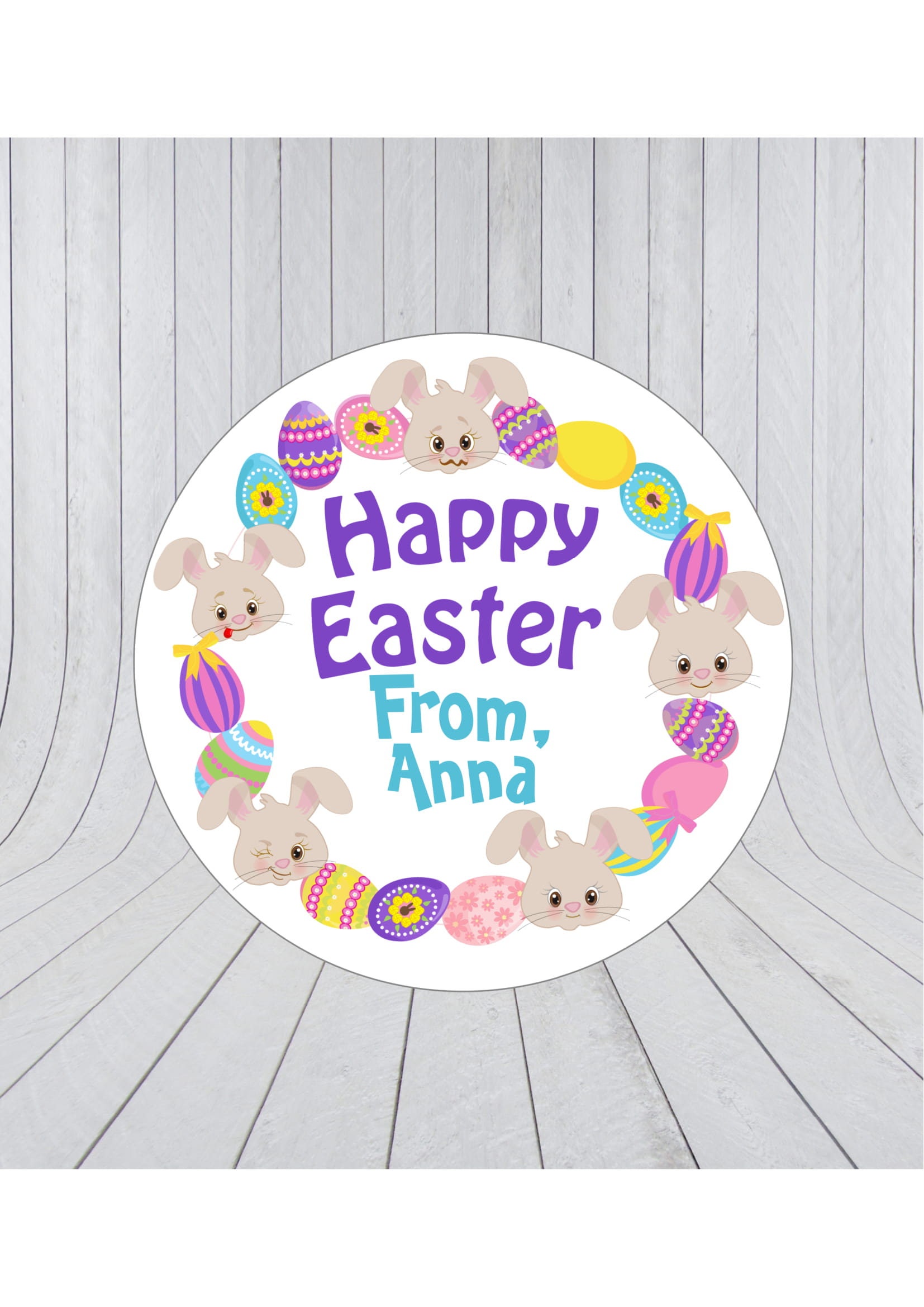 Easter Gift Labels, Personalised Easter Stickers, Happy Easter Stickers ...