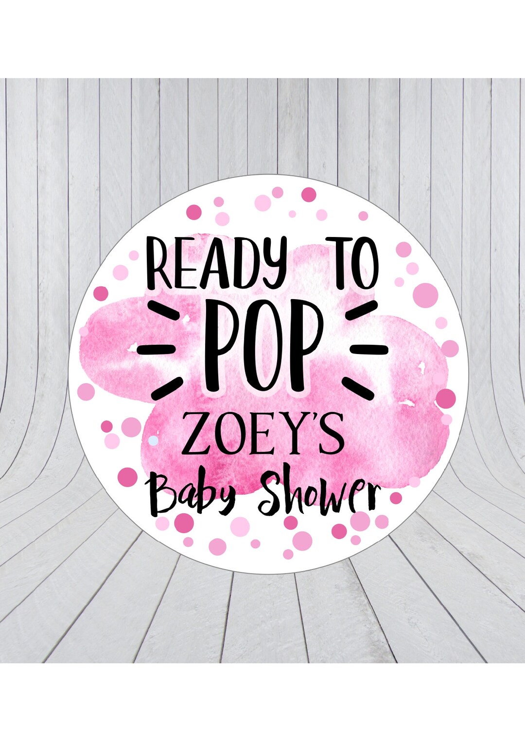 Ready to Pop Stickers, She's About to Pop, Baby Shower Stickers, Baby ...