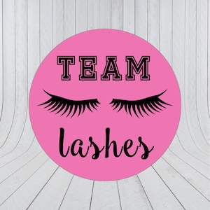 Team Lashes, Team Staches Stickers, Gender Reveal Stickers, Team Pink ...