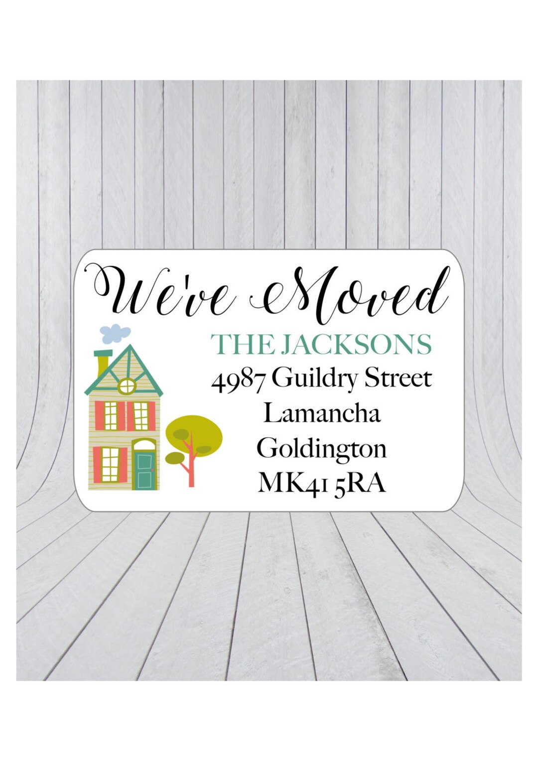36 X We've Moved Return Address Labels, Moving Announcement Stickers ...