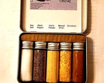 Modern Pocket Spice Kit - Bottles With Aluminum Caps - BUSHCRAFT, BUG ...