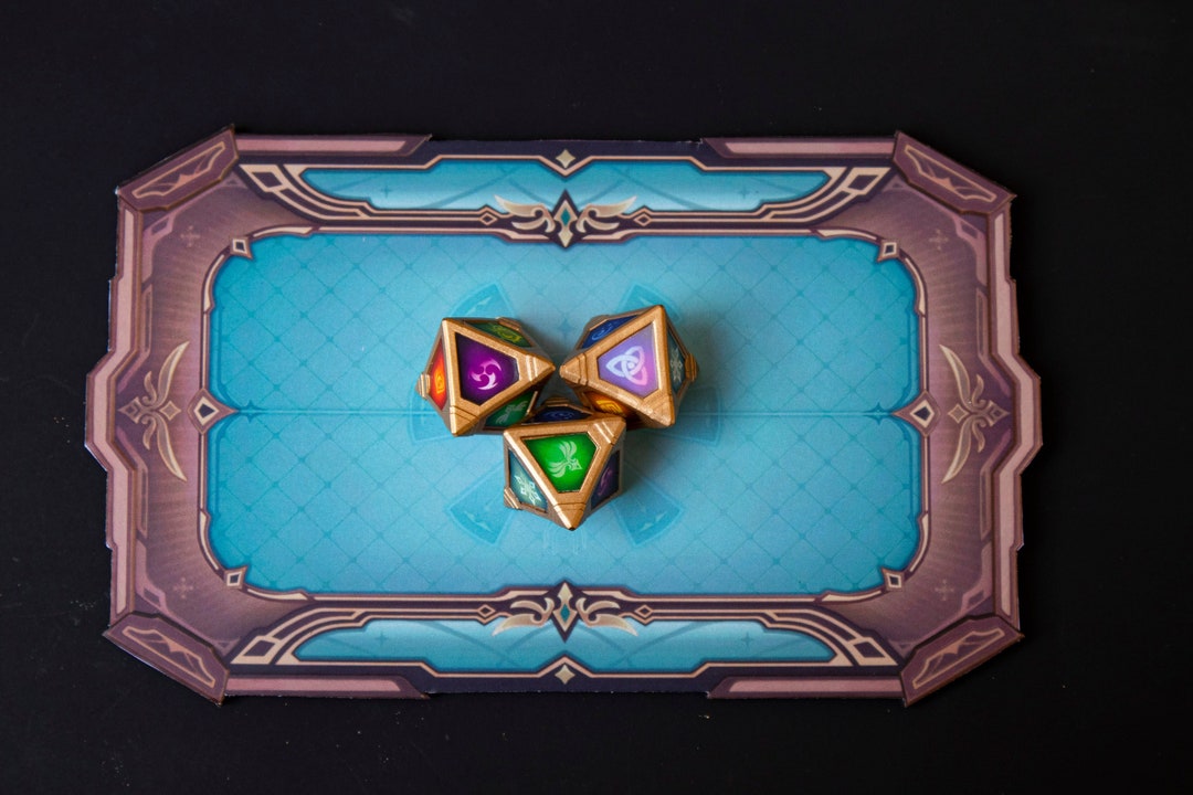 Genshin Impact TCG Elemental Dice Trading Card Game - Etsy