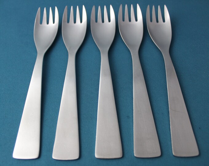 5 Dinner Forks Fraser's PONTI Stainless Italy Modern Flatware 7 1/8" - Etsy
