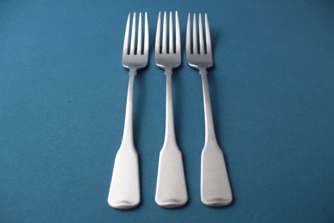 3 Dinner Forks Oneida AMERICAN COLONIAL CUBE Satin Stainless 7 1/4" - Etsy