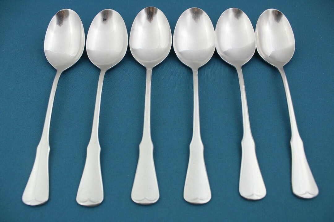 6 Place Oval Soup Spoons PATRICK HENRY Oneida Community Stainless 6 3/4 ...