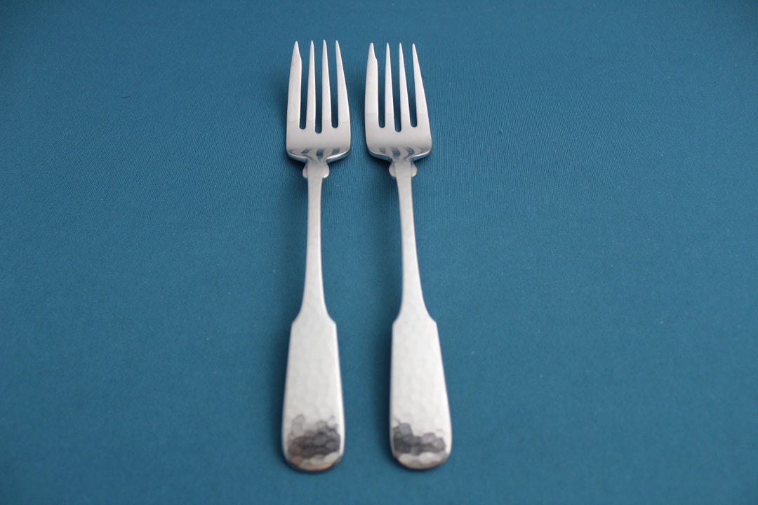 2 Salad Forks Towle HAMMERSMITH Satin 18/8 Stainless Germany 7" - Etsy