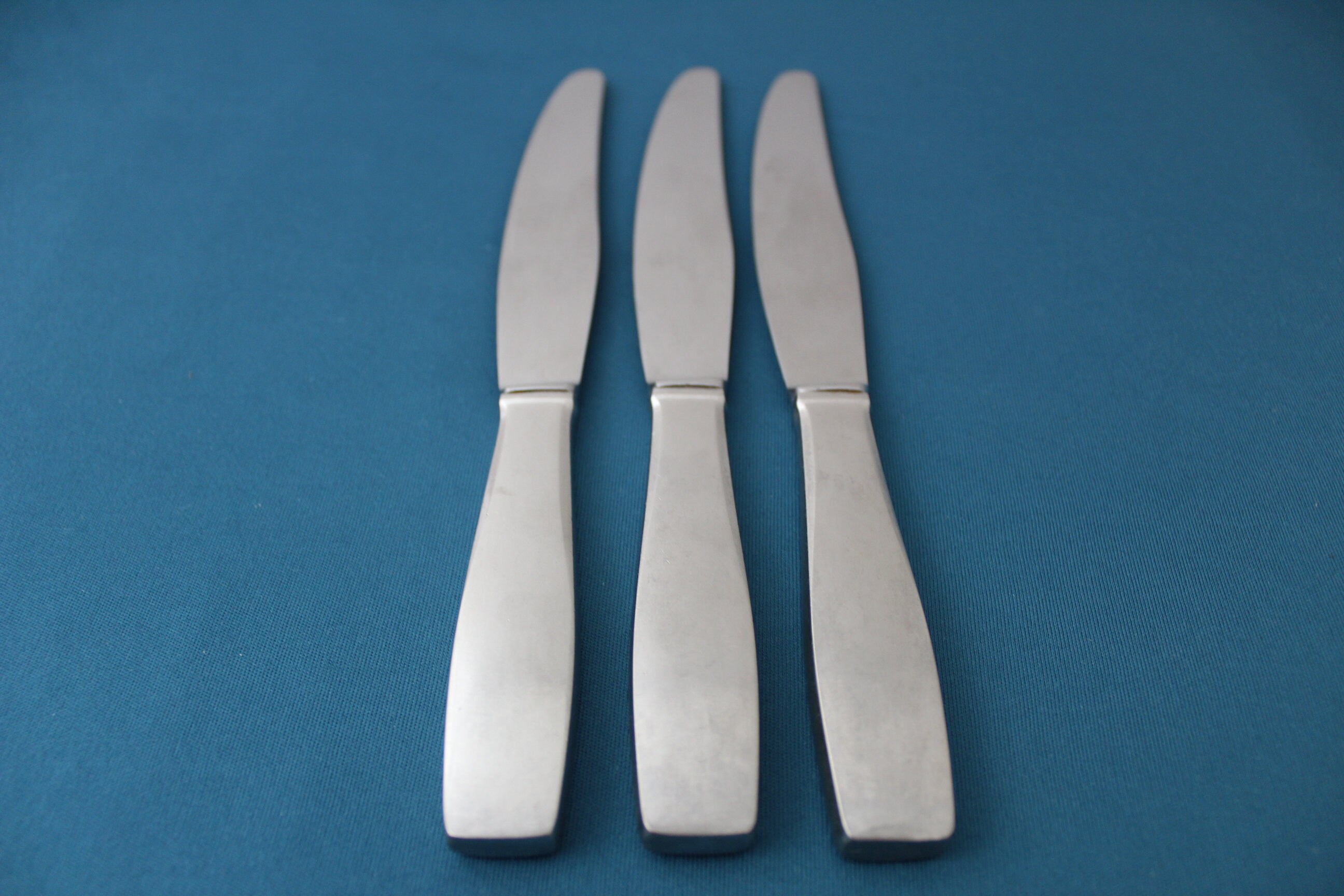 3 Long Handle Luncheon Knives Hollow Georg Jensen PLATA Denmark Stainless 9 1/8" - Etsy