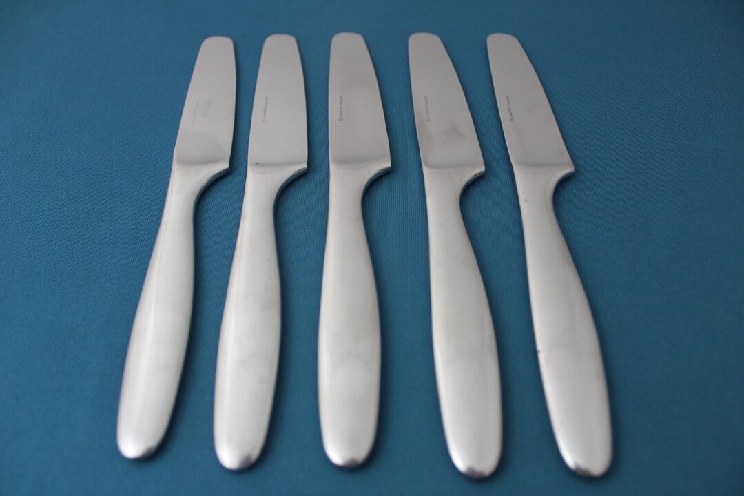 5 Dinner Knives Solid Lauffer DESIGN 9 Finland Modern Stainless 8 1/8 ...