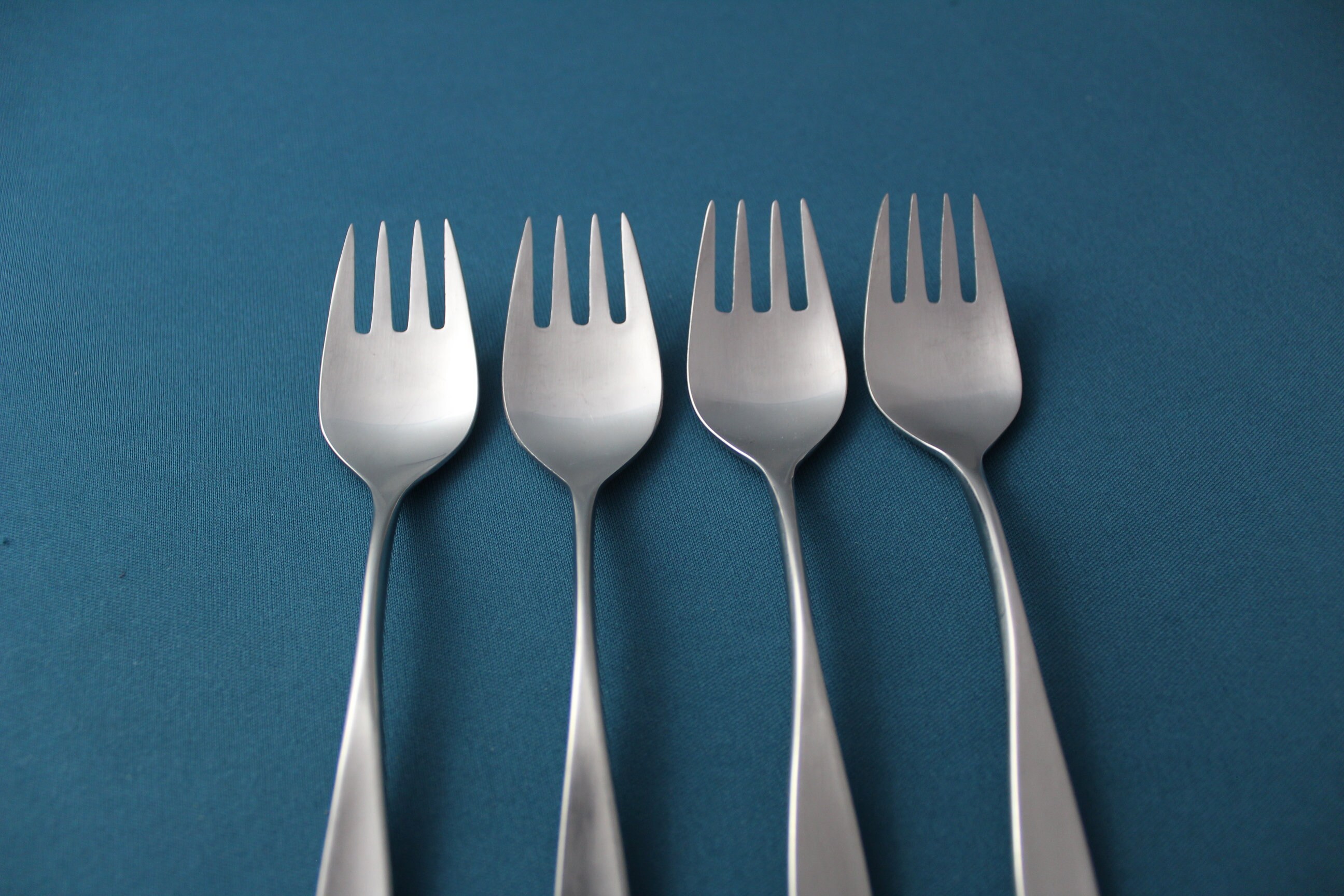 4 Salad Forks Lauffer DESIGN 2 Satin Stainless Germany 6 1/4" - Etsy