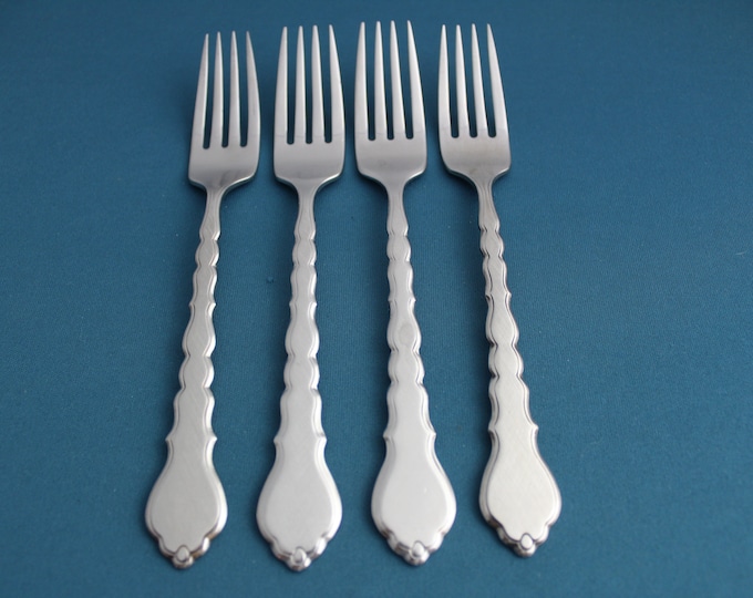 4 Dinner Forks Oneida CELLO Community Stainless 7 1/4" - Etsy