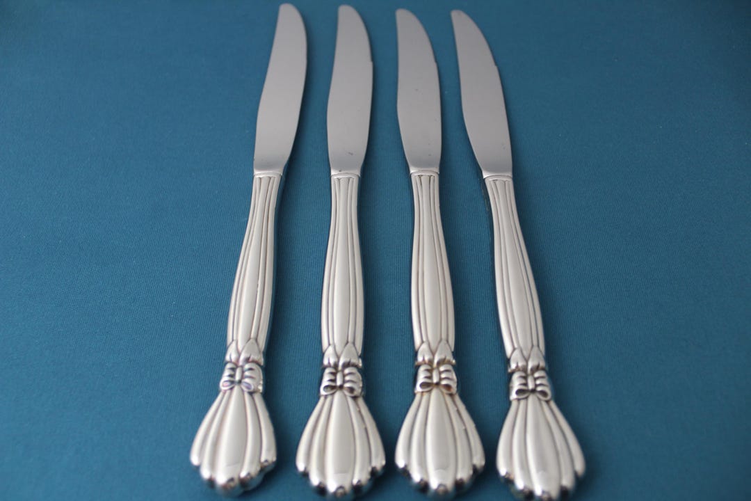 4 Dinner Knives Hollow Oneida Deluxe ALEXIS Stainless Ribbon 9" - Etsy