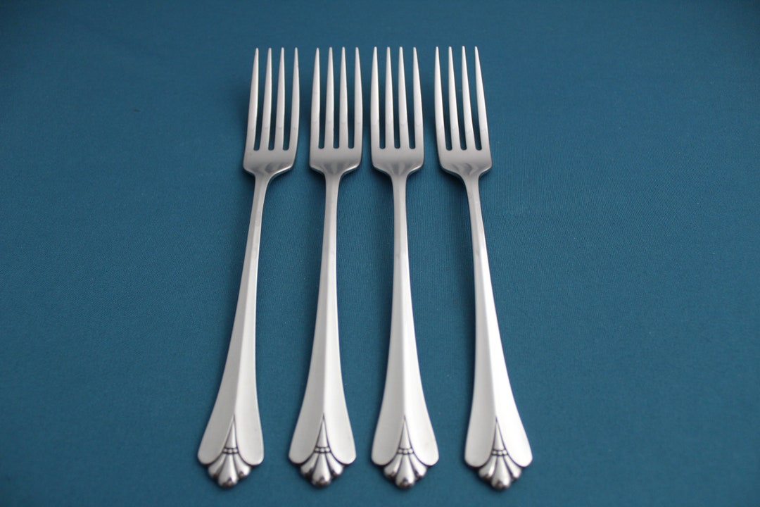 4 Dinner Forks Oneida ROYAL FLUTE Community Stainless 7 3/4" - Etsy