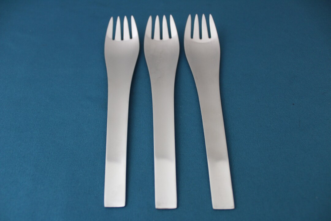 3 Dinner Forks Georg Jensen BLUE SHARK Satin Stainless Denmark 6 3/4 - Etsy