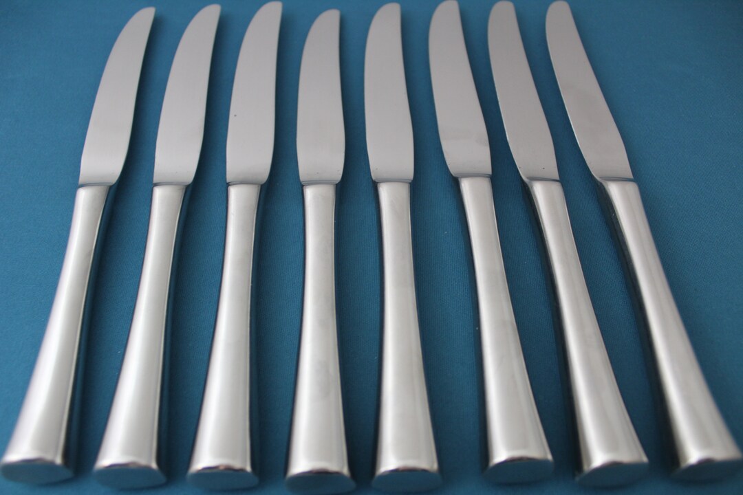 8 Dinner Knives Hollow Supreme Cutlery Towle DESTINY Stainless Japan 9 ...
