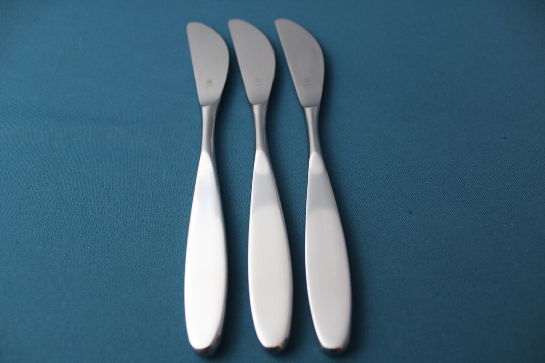 3 Dinner Knives Solid Wideblade WMF EDINBURGH FESTIVAL Stainless Modern ...