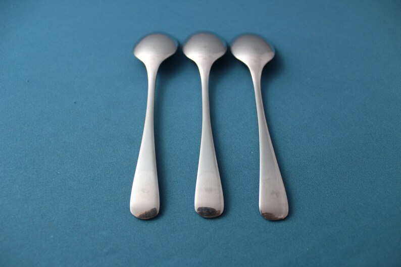 3 Place Oval Soup Spoons Gorham COLONIAL TIPT 18/8 Stainless Japan 7 - Etsy