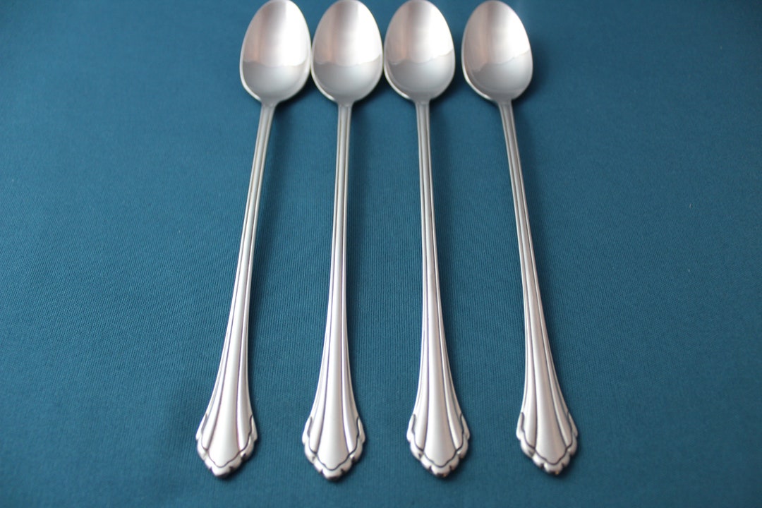 4 Iced Tea Spoons Oneida Community CLARETTE Stainless 7 5/8" - Etsy