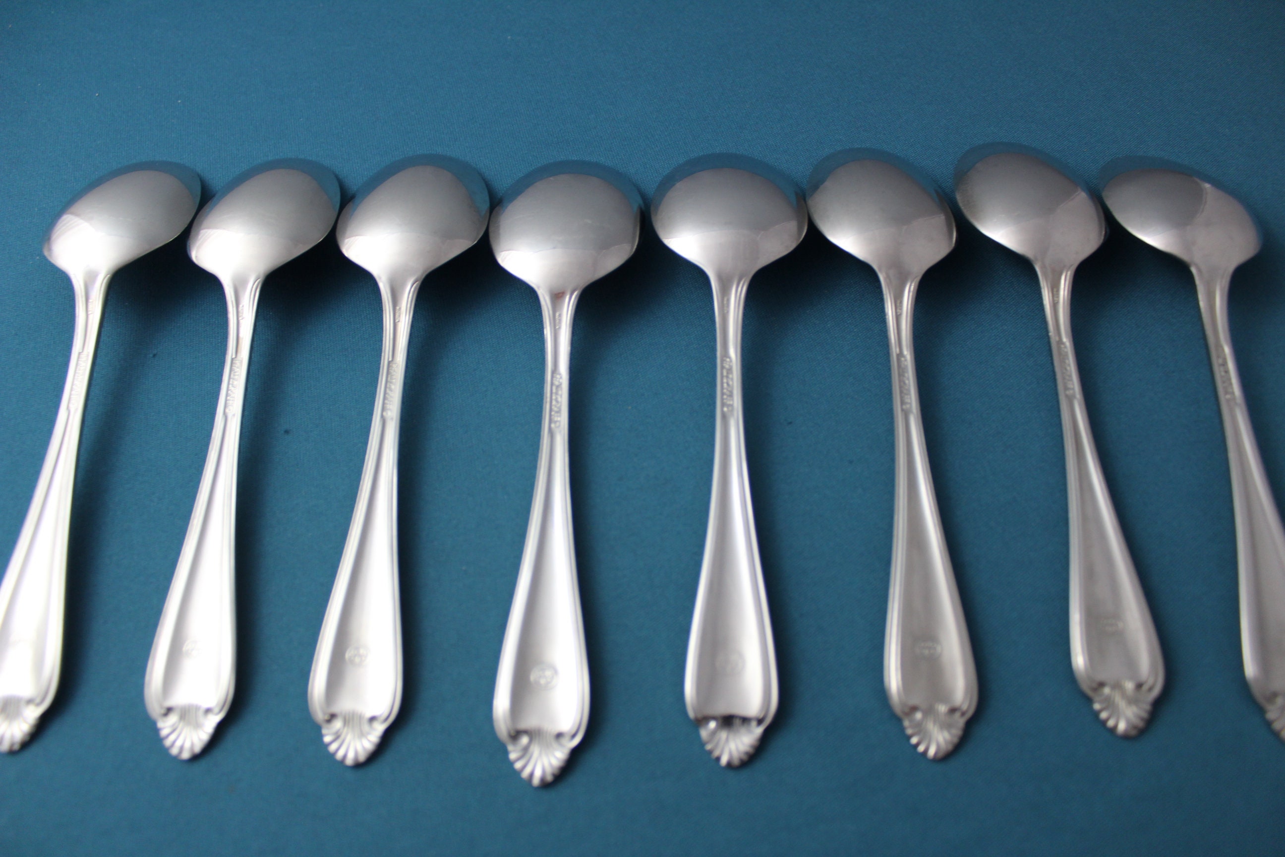 8 Place Oval Soup Spoons Pfaltzgraff BISCAYNE Stainless Korea 6 3/4" - Etsy