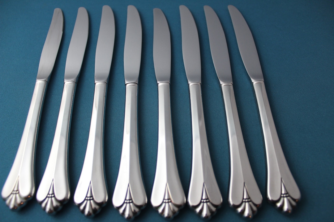 8 Dinner Knives Hollow Oneida ROYAL FLUTE Community Stainless 9" - Etsy