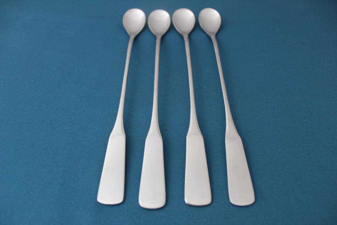 4 Iced Tea Spoons WMF PILGRIM Satin Stainless Germany 8 3/4" - Etsy